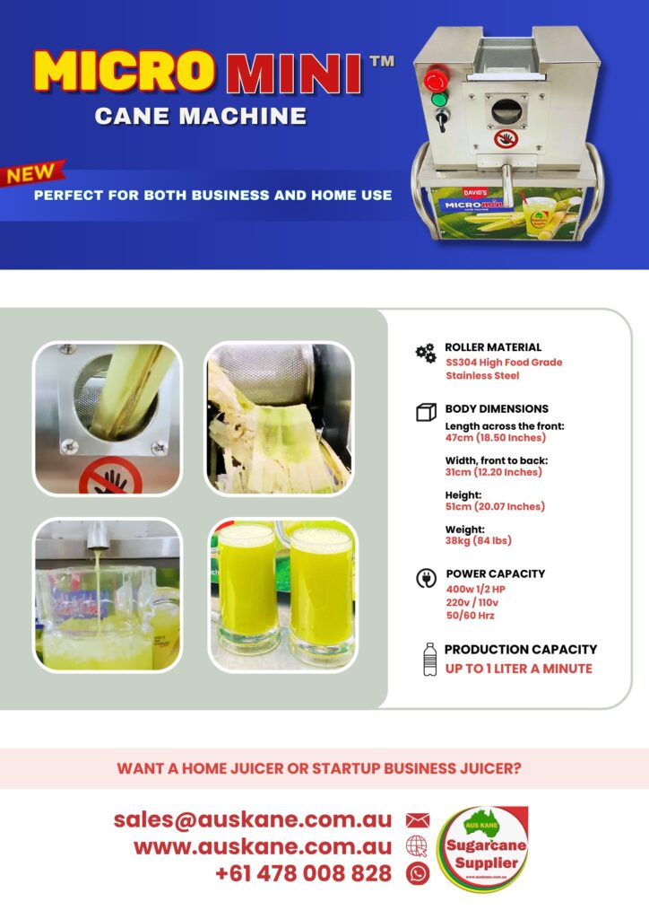 Micro Mini Cane Machine - OZ Cane Juice