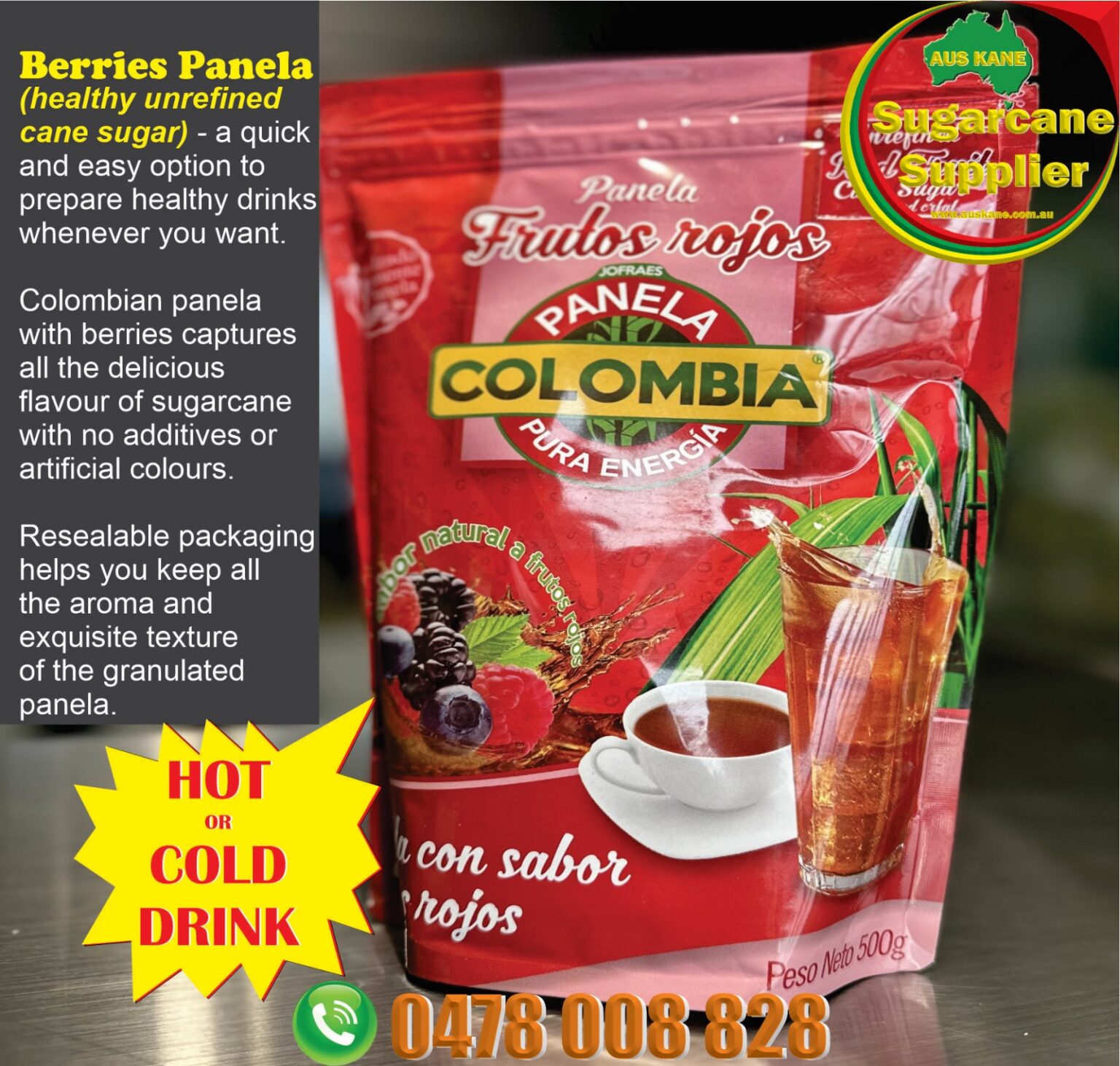 Panela_Berries - OZ Cane Juice